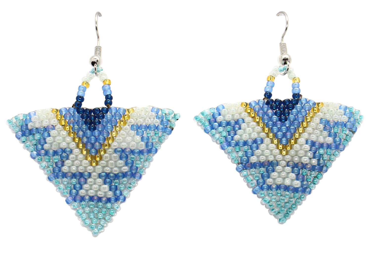 Blue Punch Triangle Earrings – LOTUS SKY