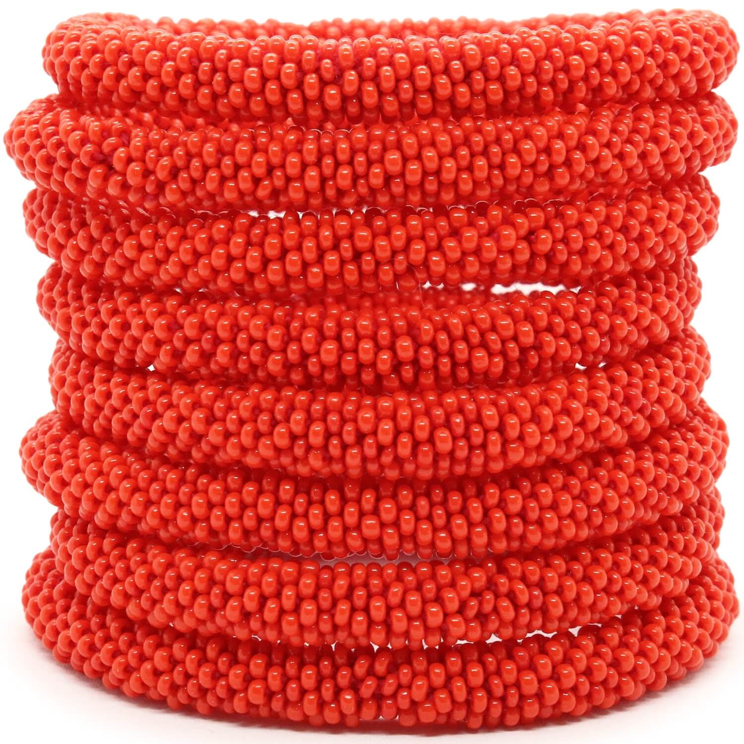 Glass Bead Nepal Bracelet Solid Red – LOTUS SKY